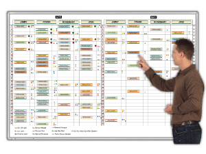 Work Scheduling Magnetic Whiteboard