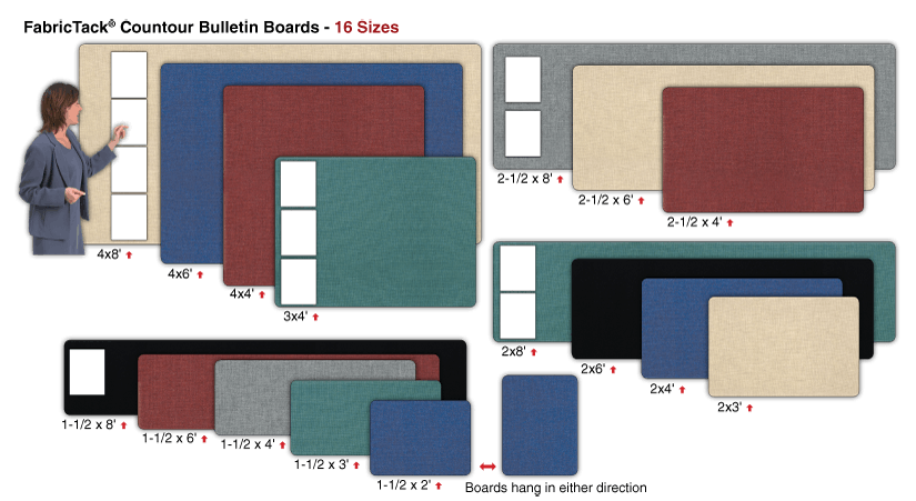 Fabric Tack™ Contour Bulletin Boards