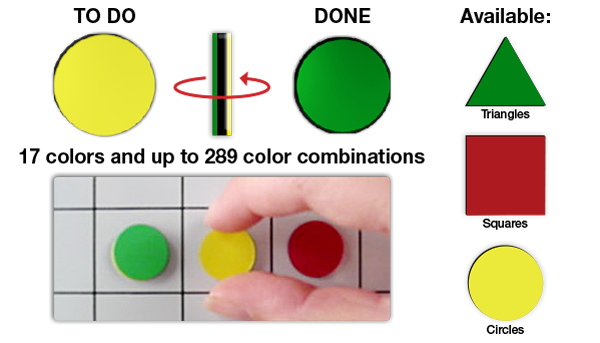 2-Sided Flip Over Magnets | Magnatag Visible Systems