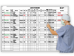 Magnetic Obstetric Scheduling Whiteboard System | Magnatag