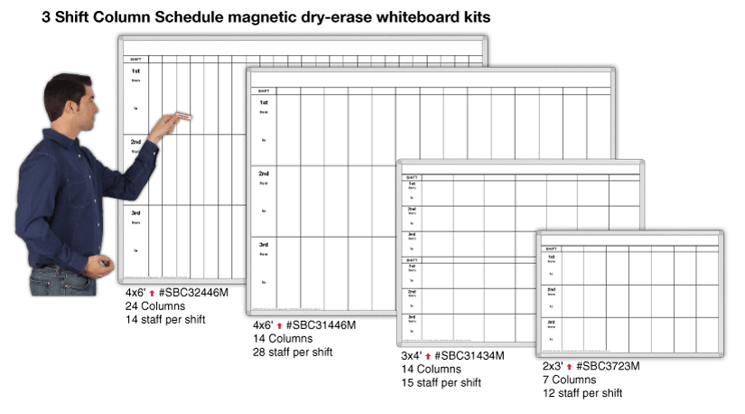 The 3-Shift Column Schedule for Teams & Departments | Magnatag