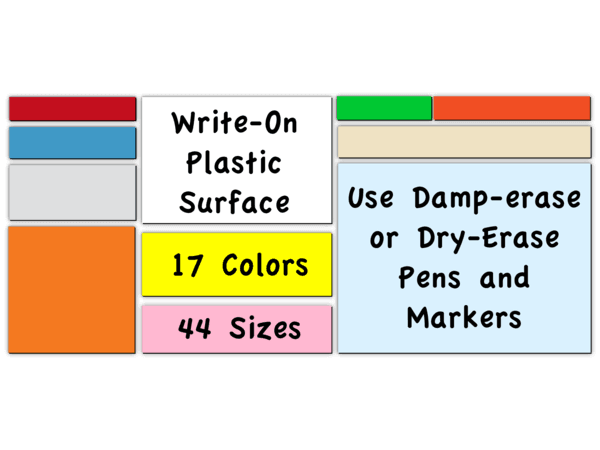 Write-on Die Cut Laminated Whiteboard Magnets