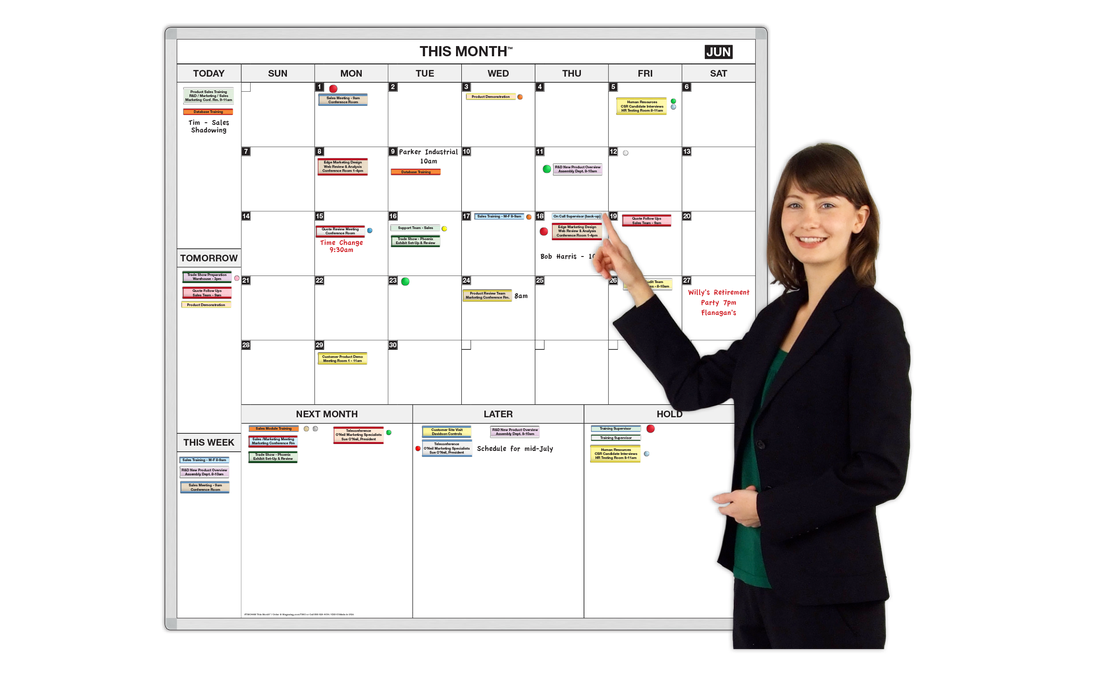 Magnetic Whiteboard Calendar Month Planner - Magnatag