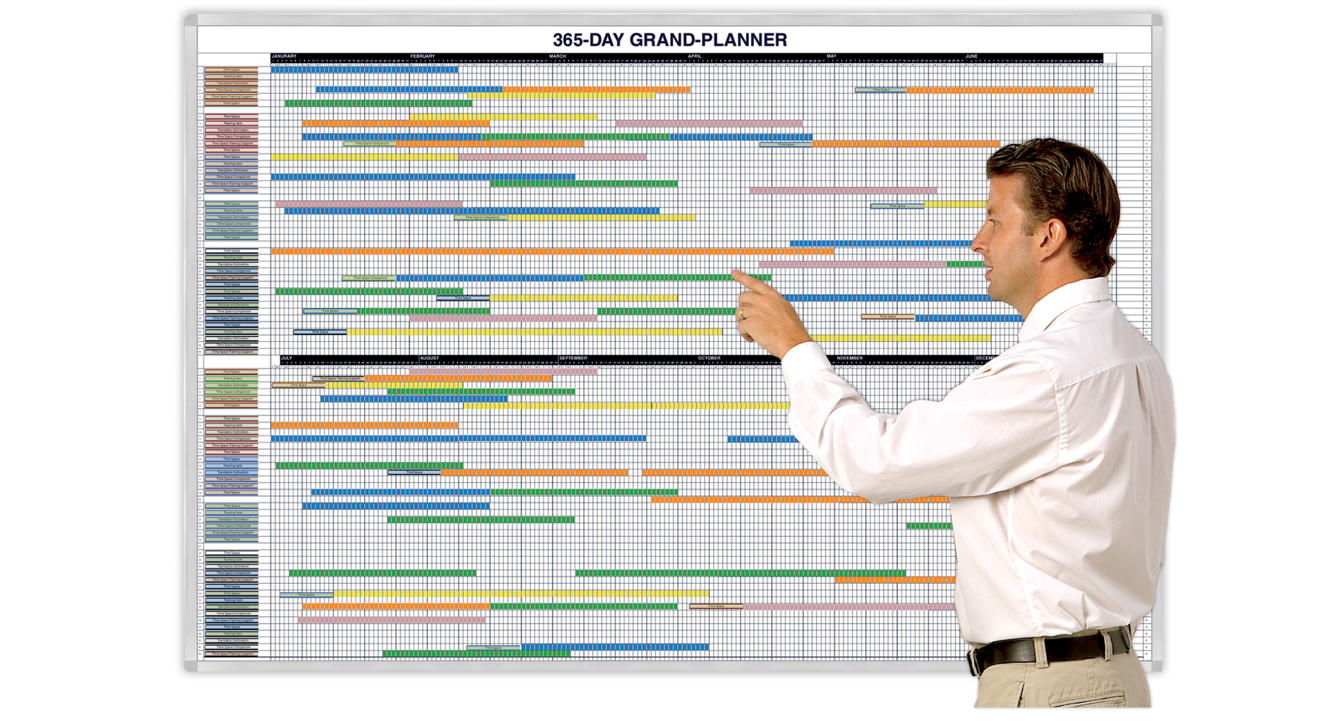 Magnetic Dry-Erase Project Timeline Planning System