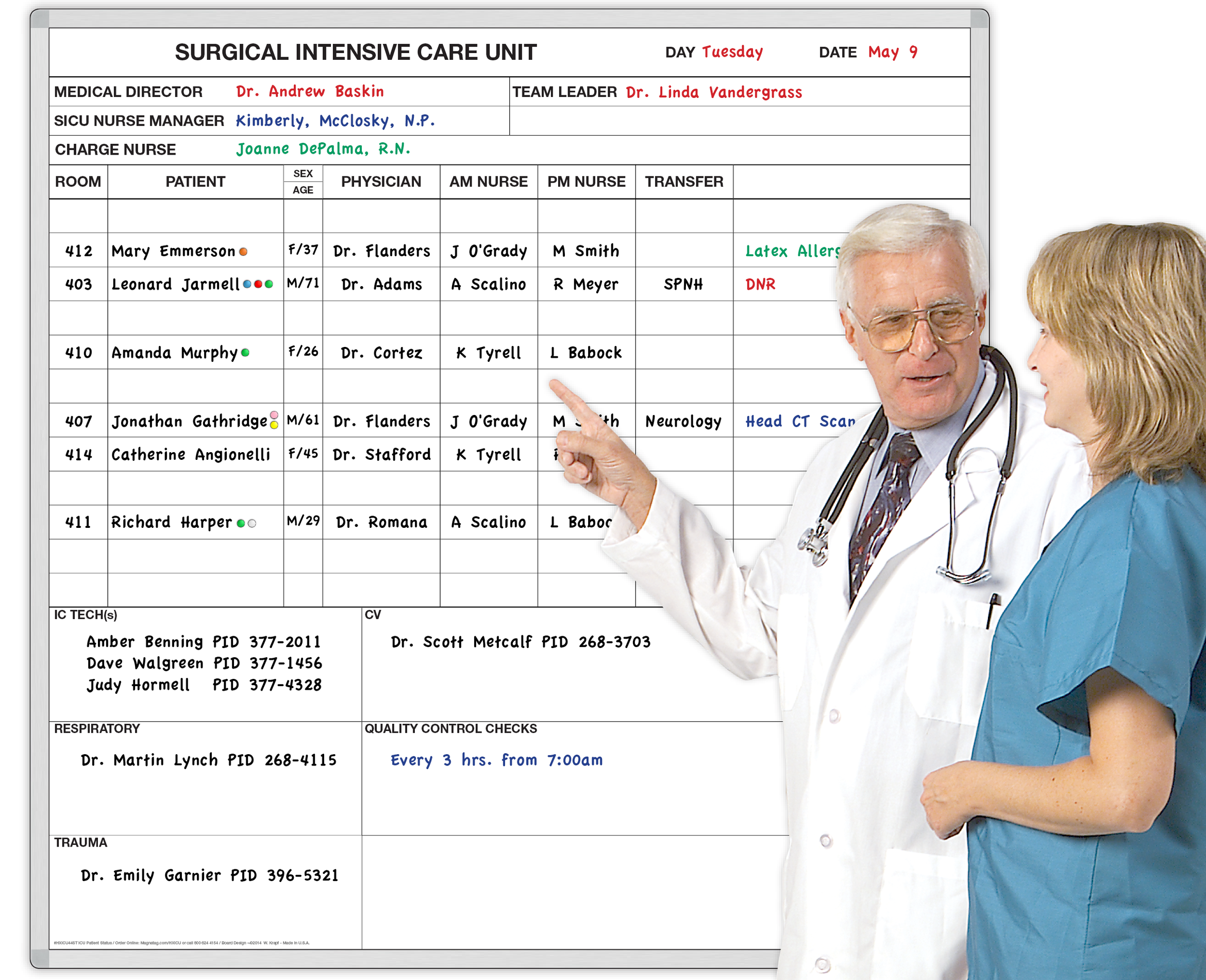 ICU Patient Status Board