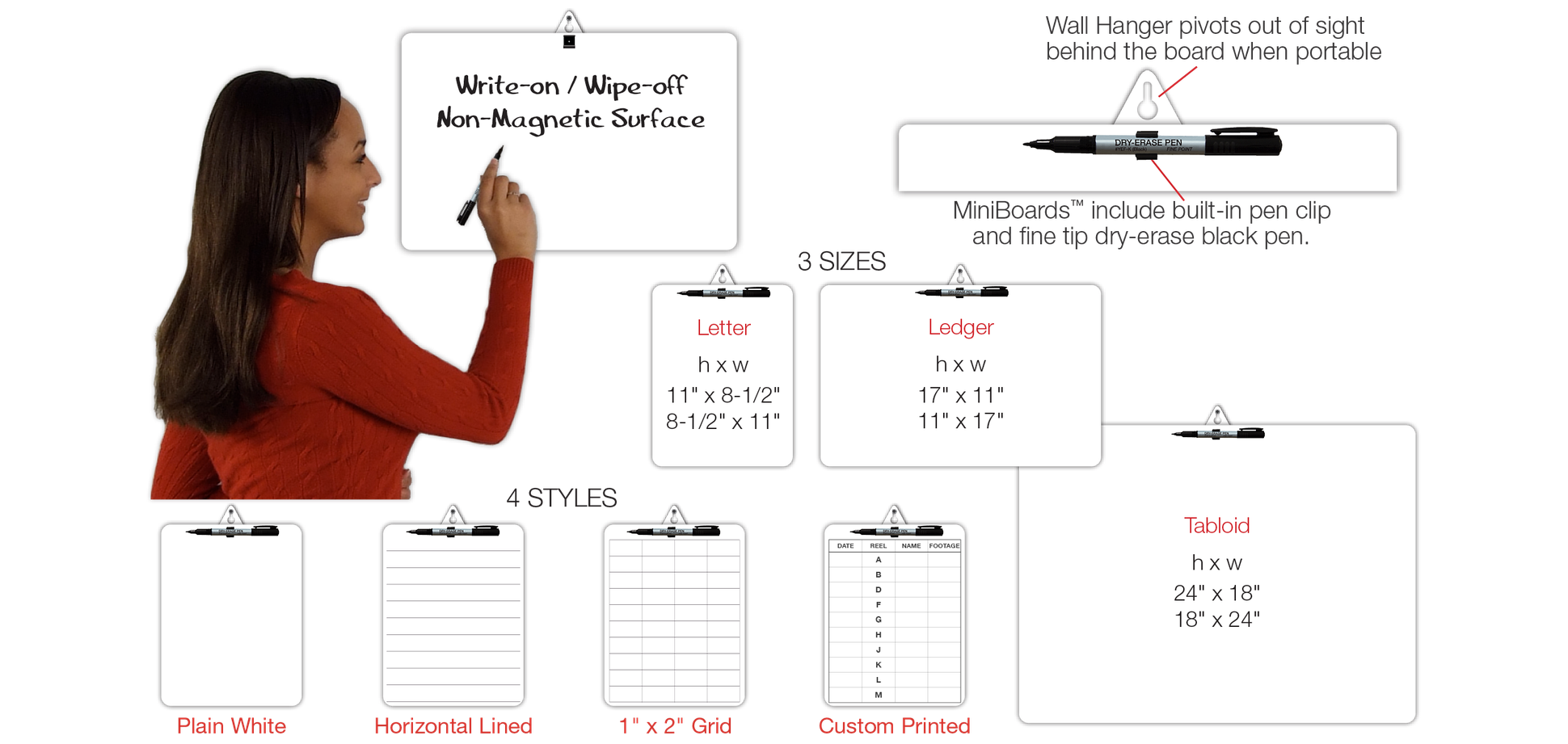 Write-on-White® MiniBoards™ | Portable Whiteboard | Magnatag