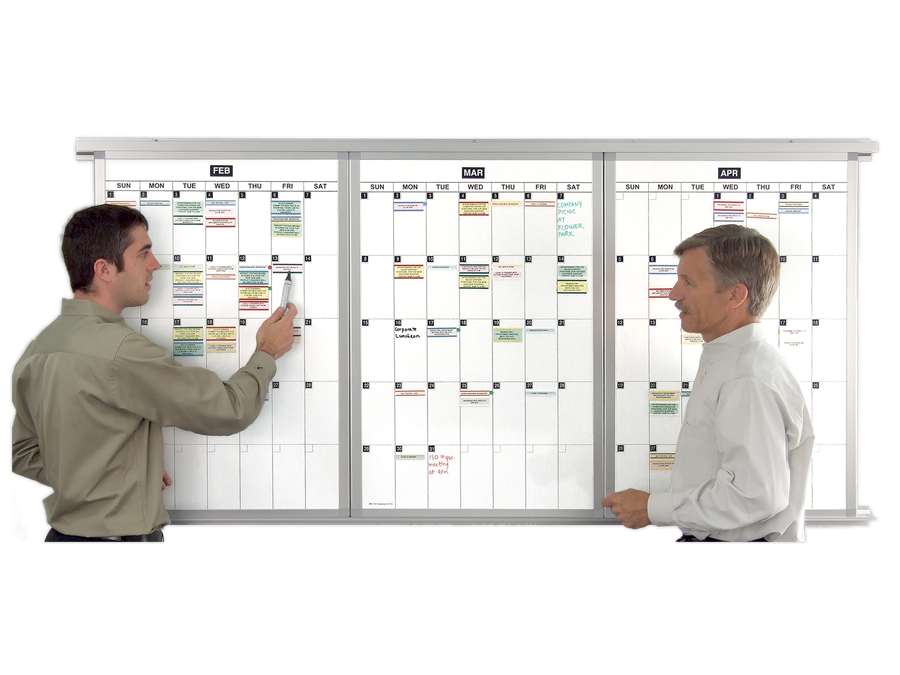 Magnetic Dry-Erase Planning and Scheduling Whiteboard