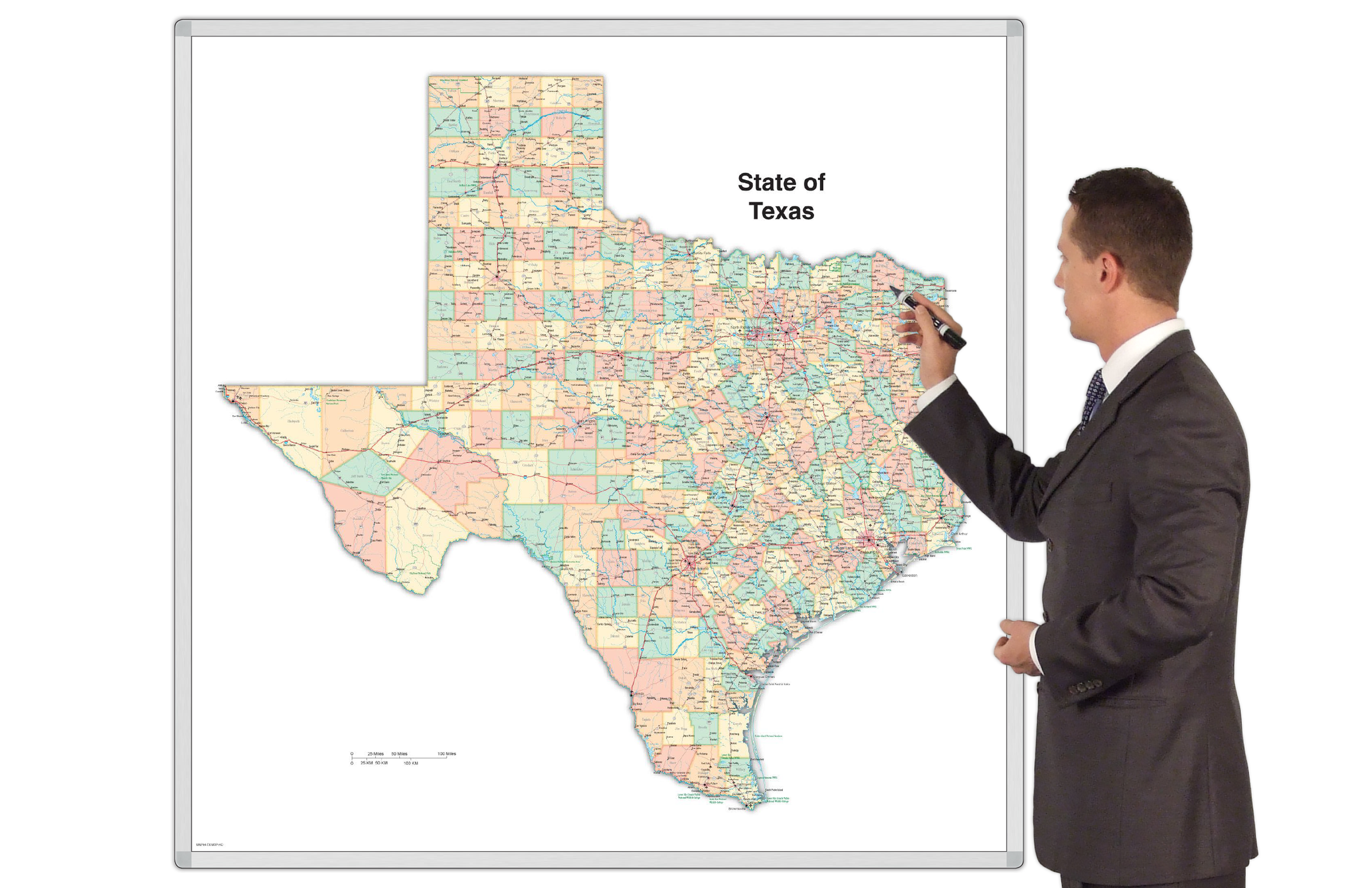 US State Whiteboard Maps