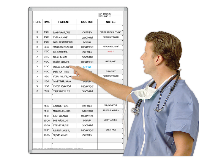 Clinic Patient LineUp™ Board