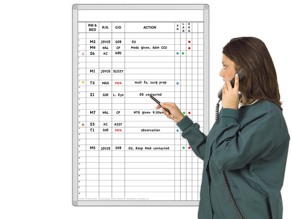 Emergency Room Write-on Magnetic White Boards | Magnatags