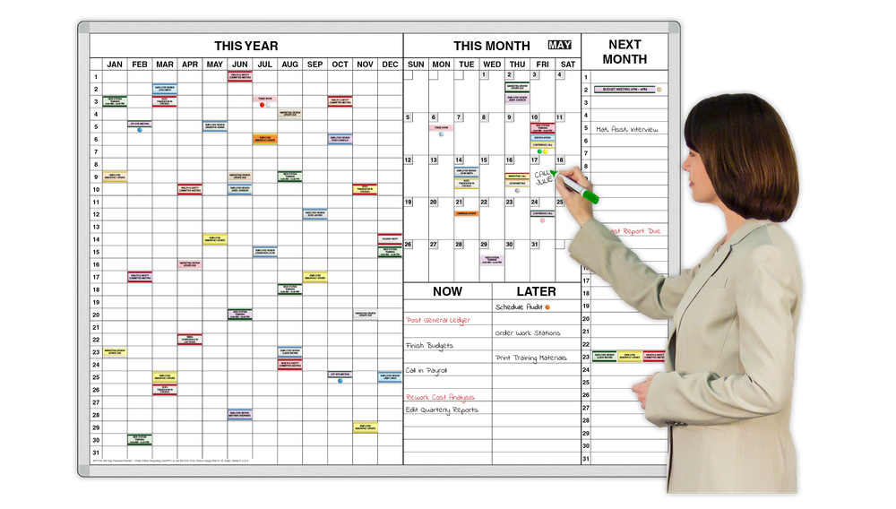 Time-Task Magnetic Dry Erase Planner Whiteboards
