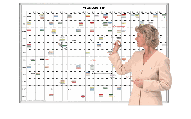 Master 365-Day Magnetic Whiteboard Timeline Calendar