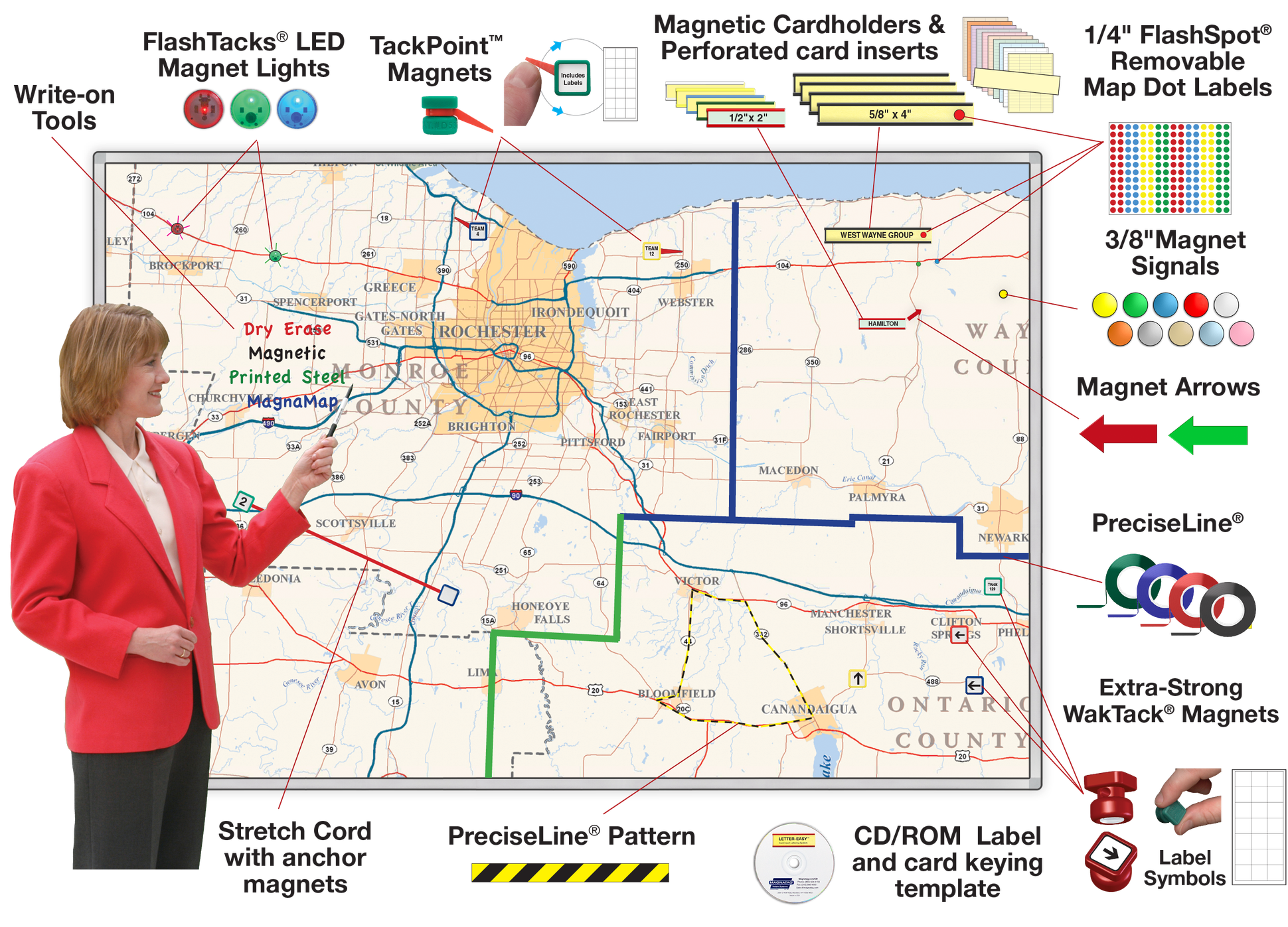 Map Animation Kits with Map-Magnets™