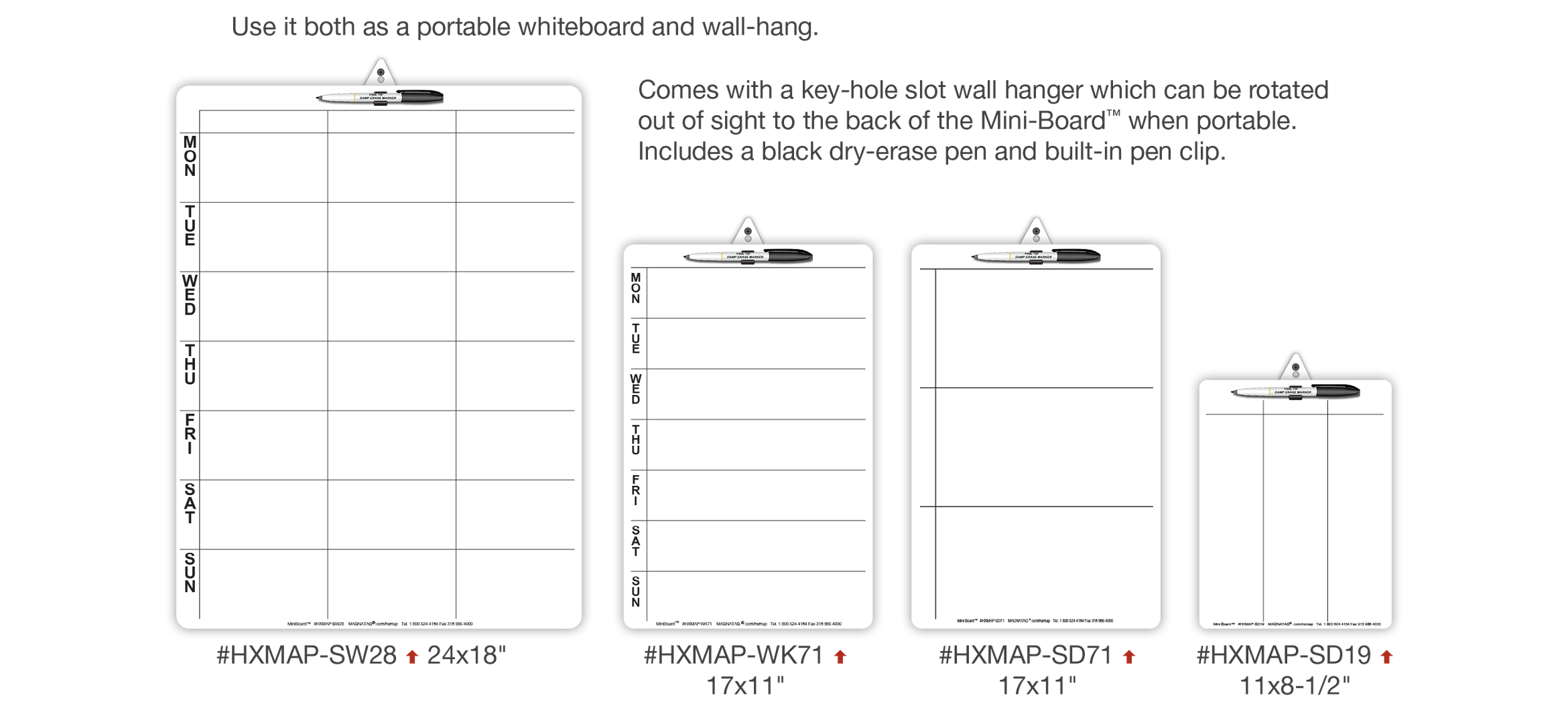 All-Purpose write-on Printed MiniBoards™