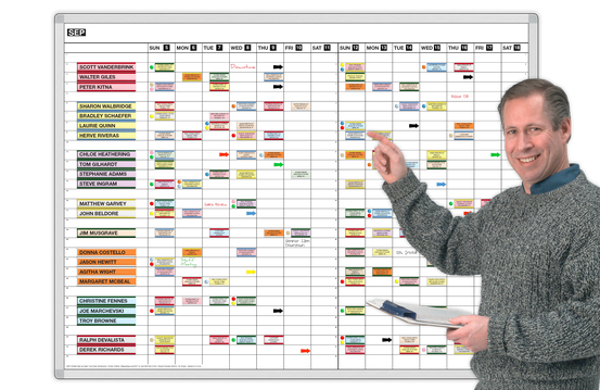 Day-by-Day Schedule Board | Magnetic Dry-Erase for Tasks & Jobs