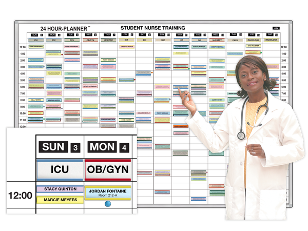 Hour & Minute Magnetic Whiteboard Schedules