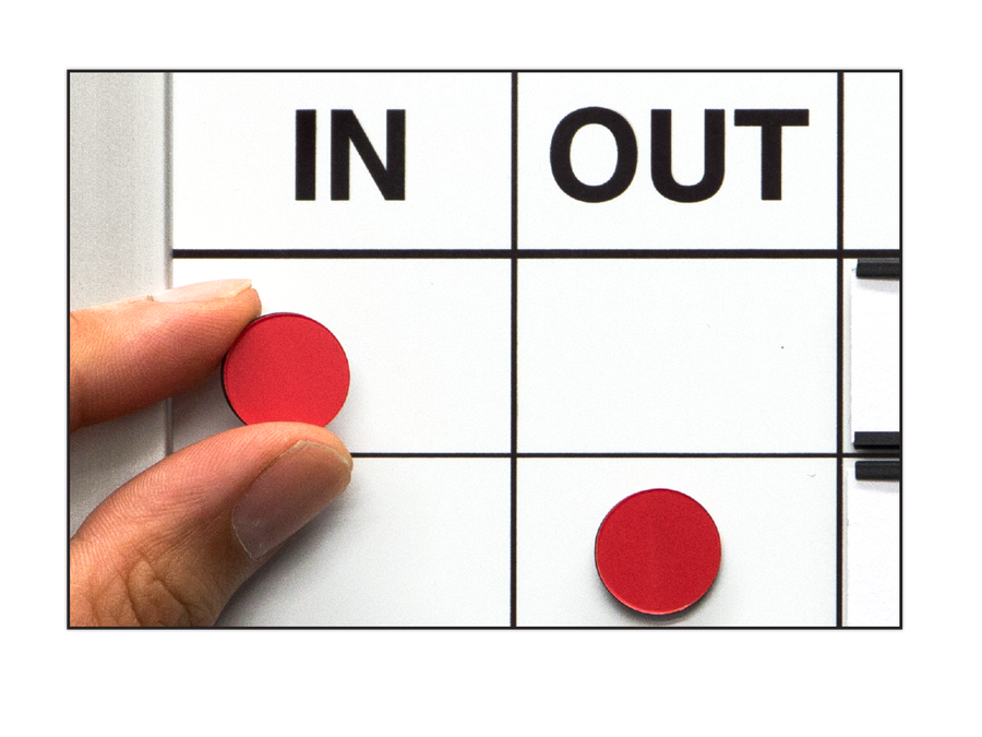 Employee In/Out Magnetic Whiteboards