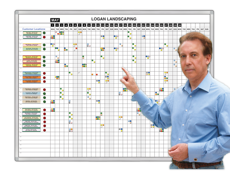 Work Scheduling Magnetic Whiteboard