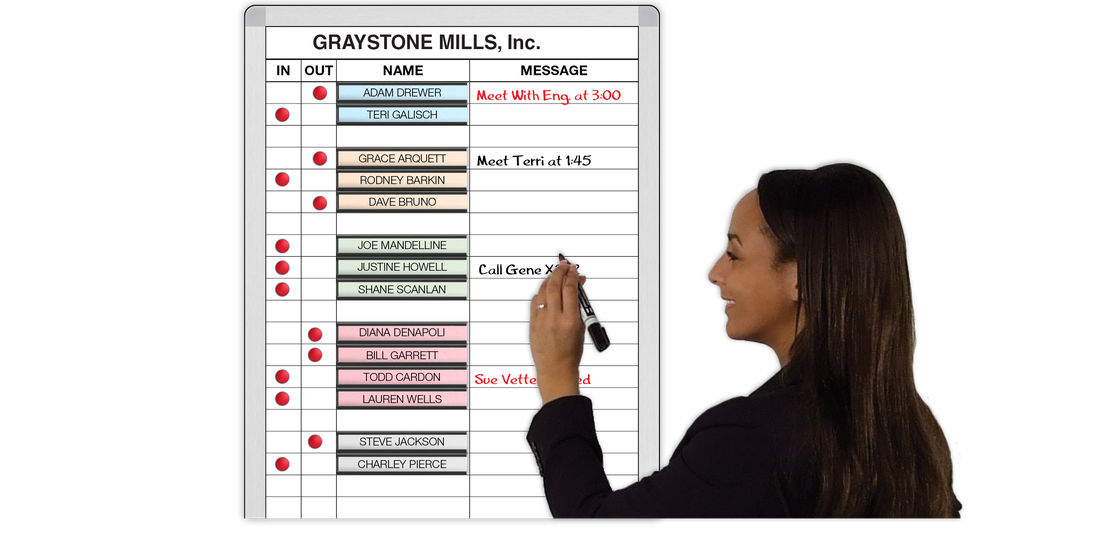 In/Out and Write-a-Note Whiteboards | In & Out Whiteboard Kit