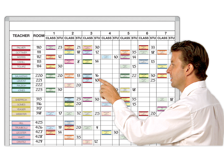 Master School & Class Magnetic Whiteboard Schedules