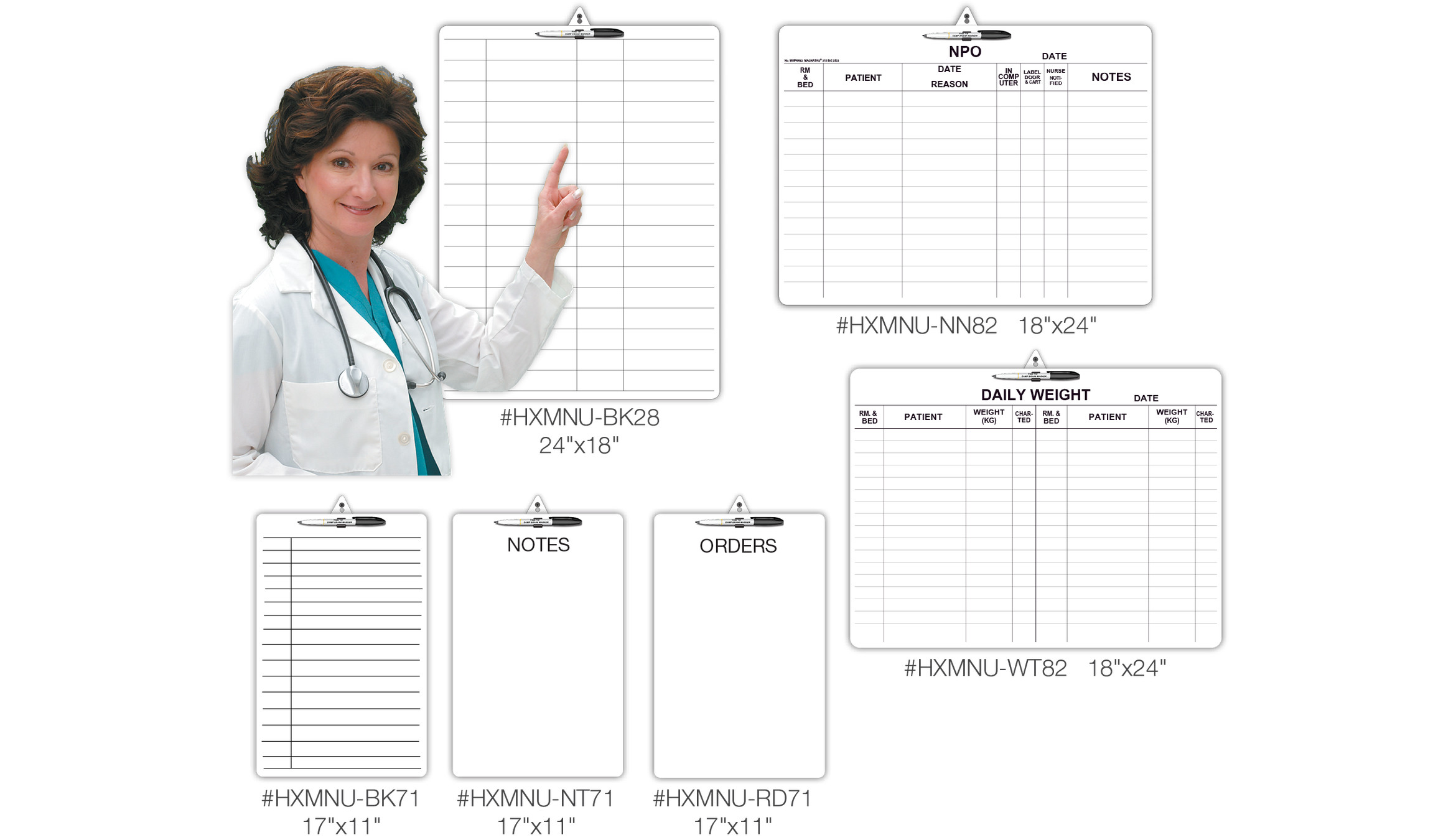 Nursing Unit write-on MiniBoards™