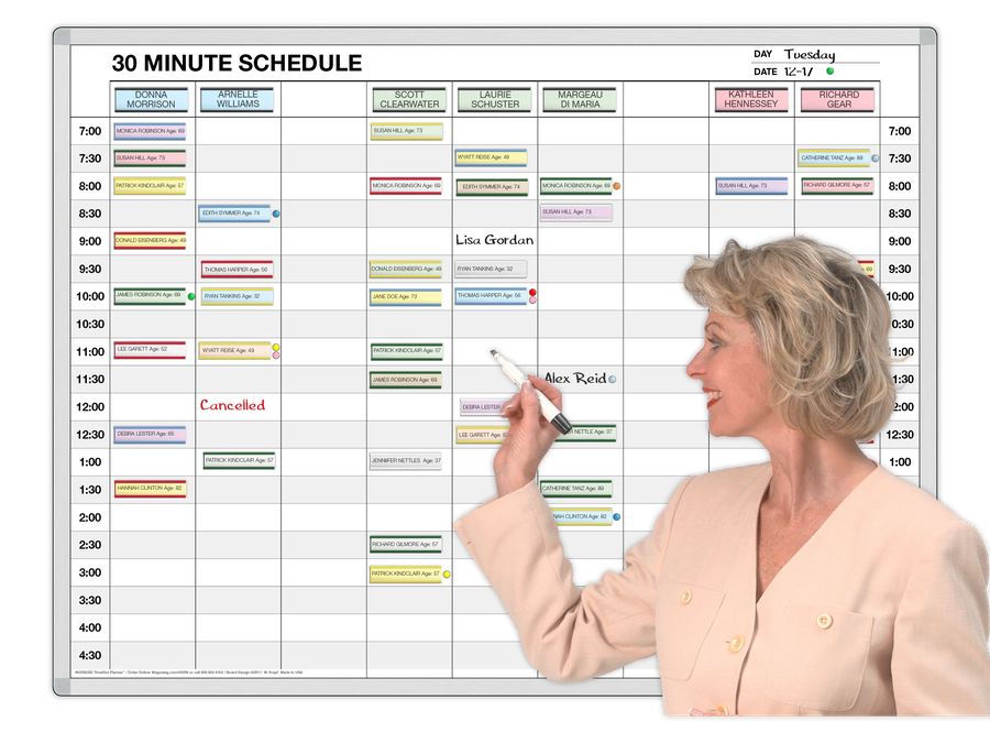 Hour & Minute Magnetic Whiteboard Schedules