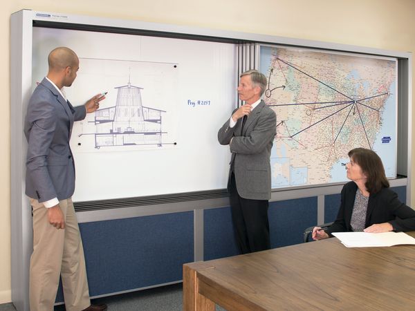 Whiteboard Cabinets, Stands, Track Systems, & More