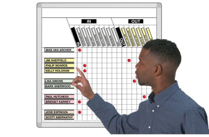 Magnetic In & Out Multi-Location Boards | Magnatag