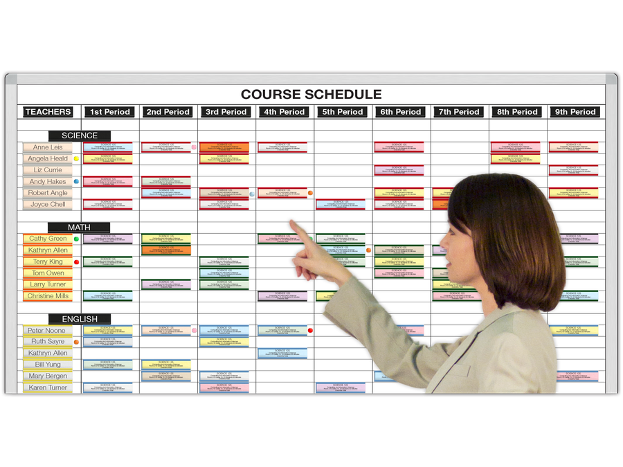 Magnetic Course Scheduling Whiteboard Systems | Magnatag