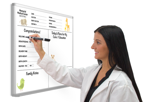 Magnetic Dry-Erase Patient Bedside Communication Board