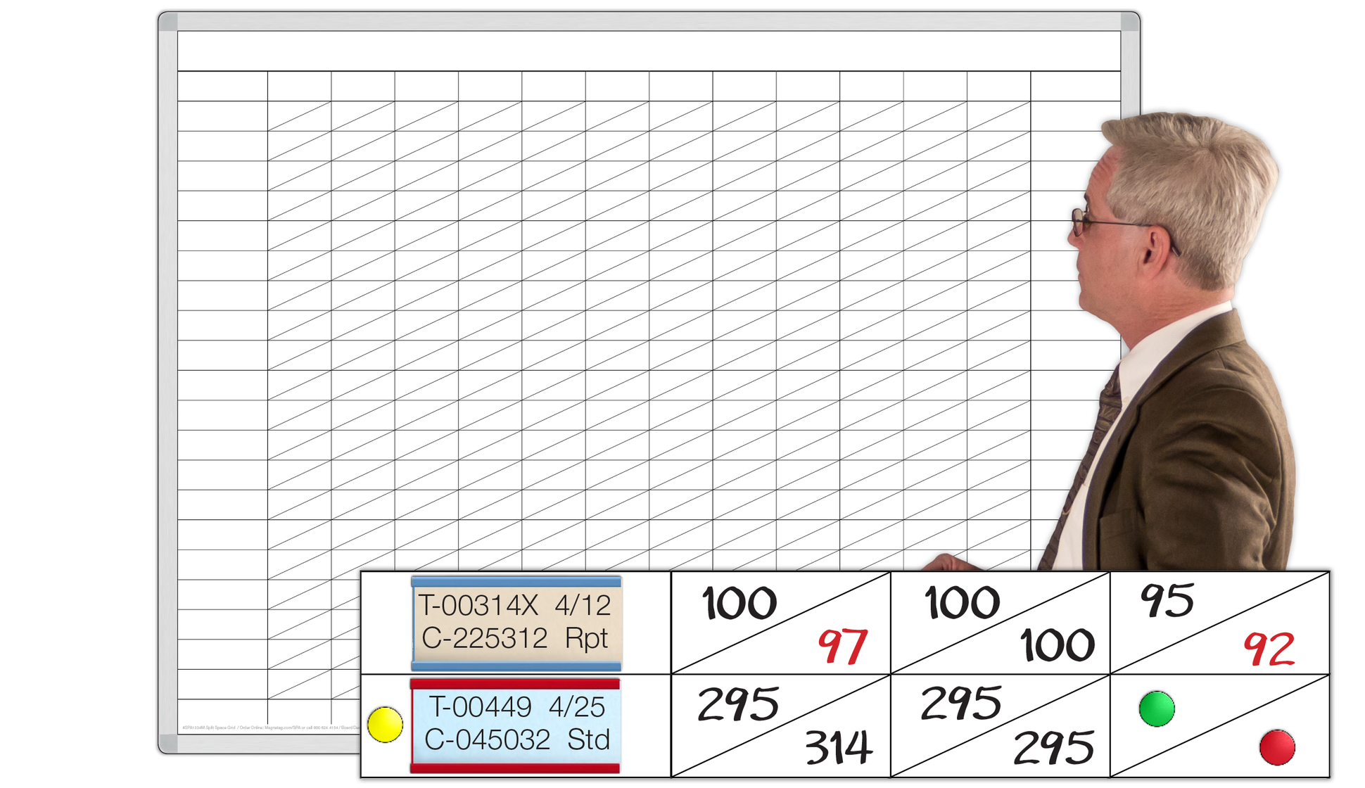 Split Space Grid Whiteboards