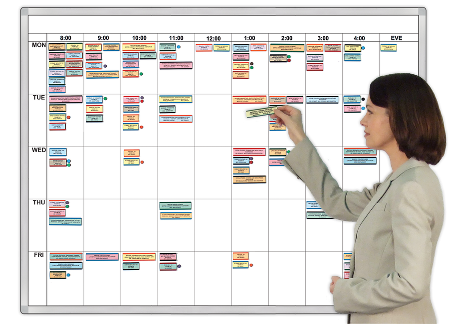 Work Scheduling Magnetic Whiteboard