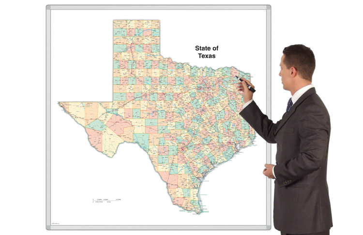 US State Whiteboard Maps