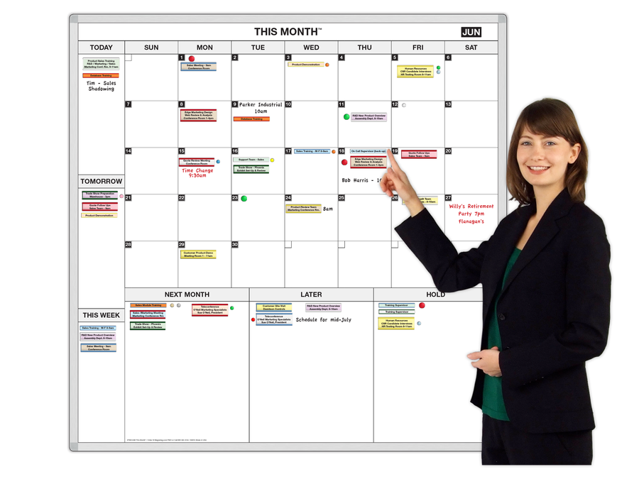 Monthly Dry Erase Whiteboard Calendars