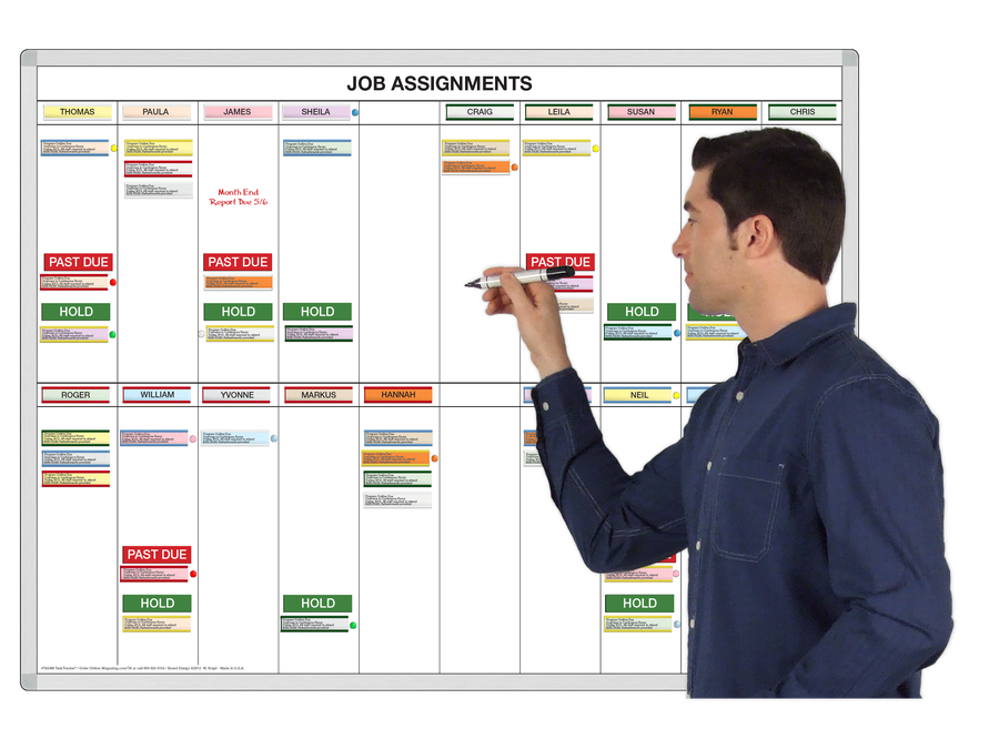 Work Scheduling Magnetic Whiteboard