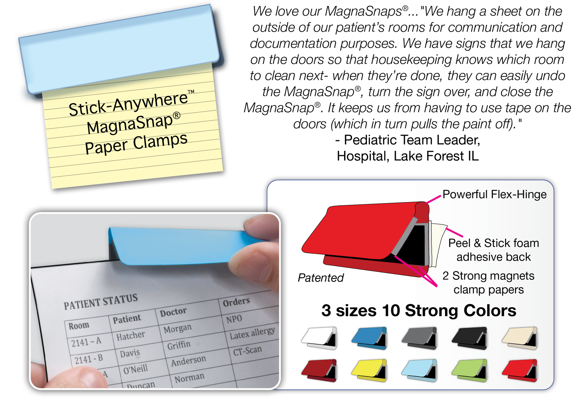 MagnaSnap® Paper Clamps for Organization | Magnatag