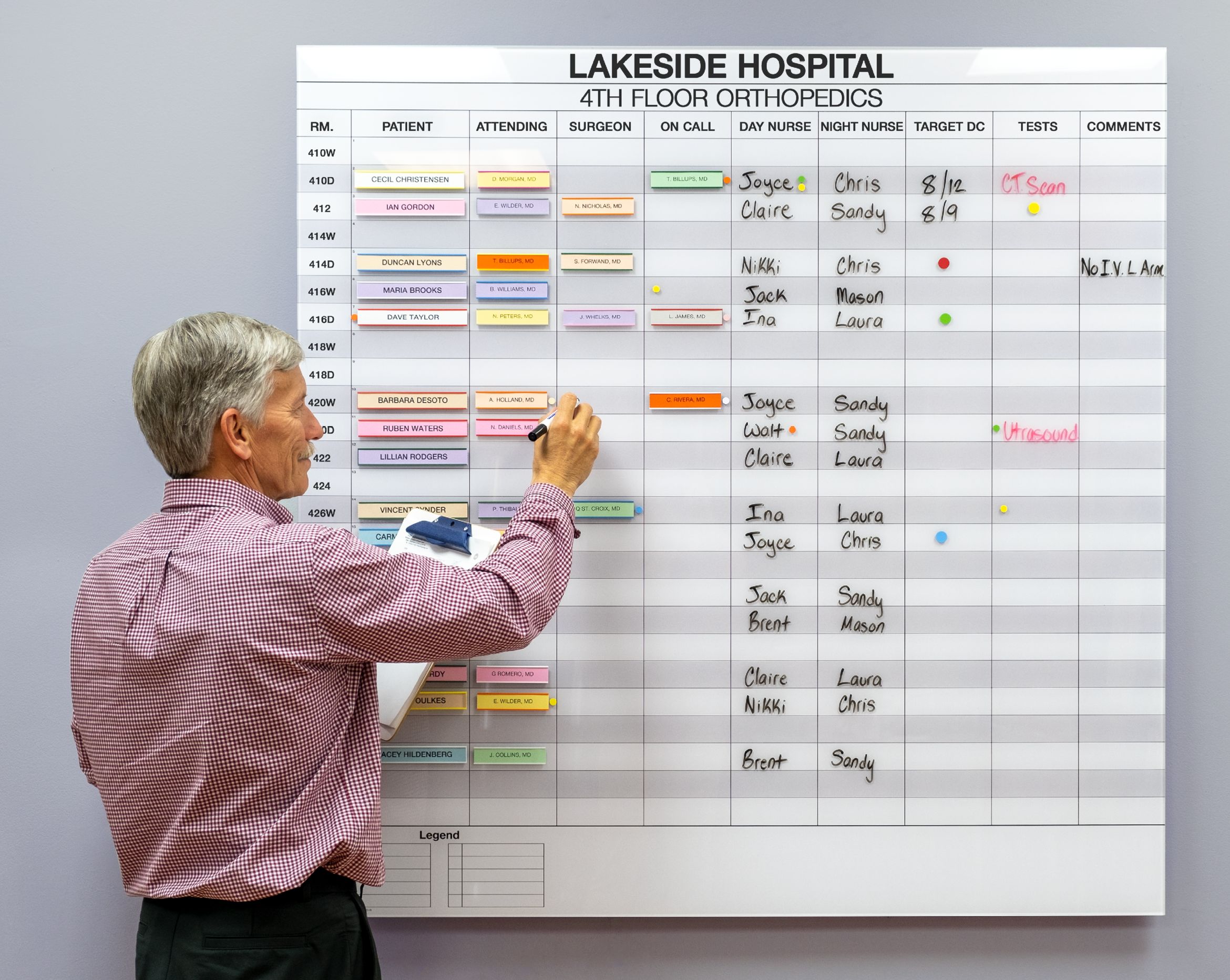 Patient Care™ Printed Glass Whiteboards