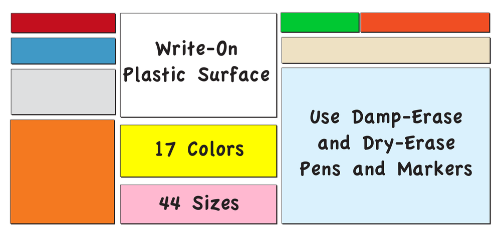 Write-on Die Cut Laminated Whiteboard Magnets