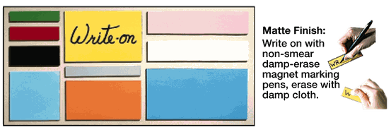 Matt finish laminated magnets