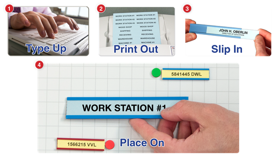 Color-Coded Magnetic Data Card Holders | Magnatag