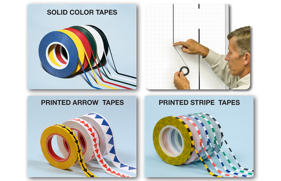 Colored Whiteboard Tape for Grids, Charts, & Offices