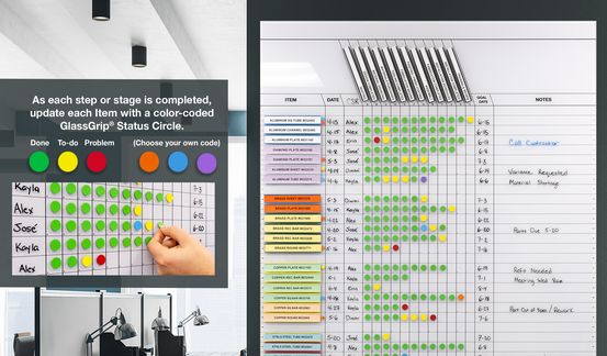 Do-Done® StepTracker® Printed Glass Board Systems