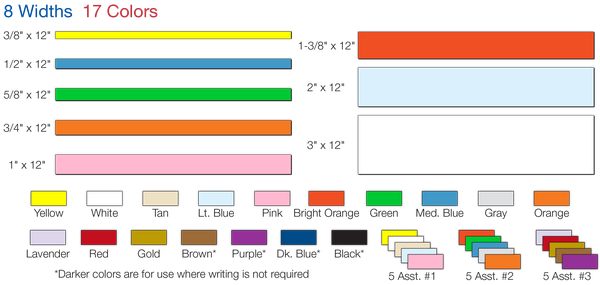 Magnatags® Write-on 12" Lamin. Magnets