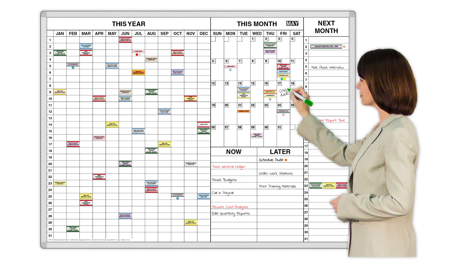 Time-Task Magnetic Dry Erase Planner Whiteboards