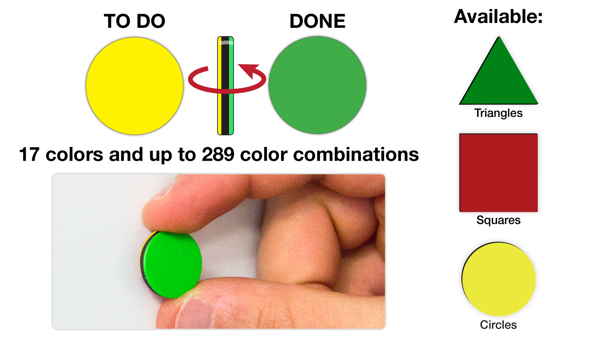 2-Sided Flip Over Magnets | Magnatag Visible Systems