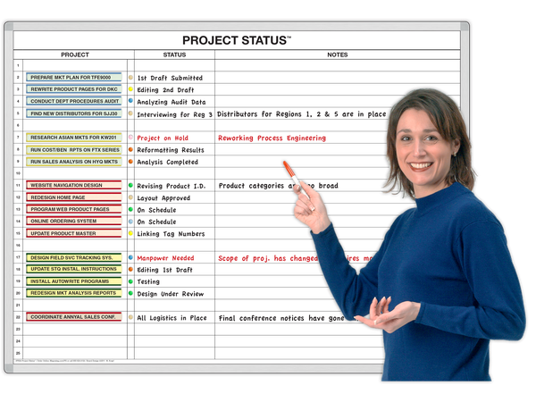 Project Management Whiteboard