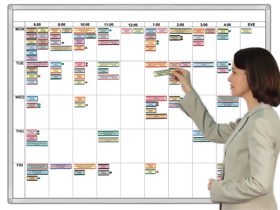 Work Scheduling Magnetic Whiteboard