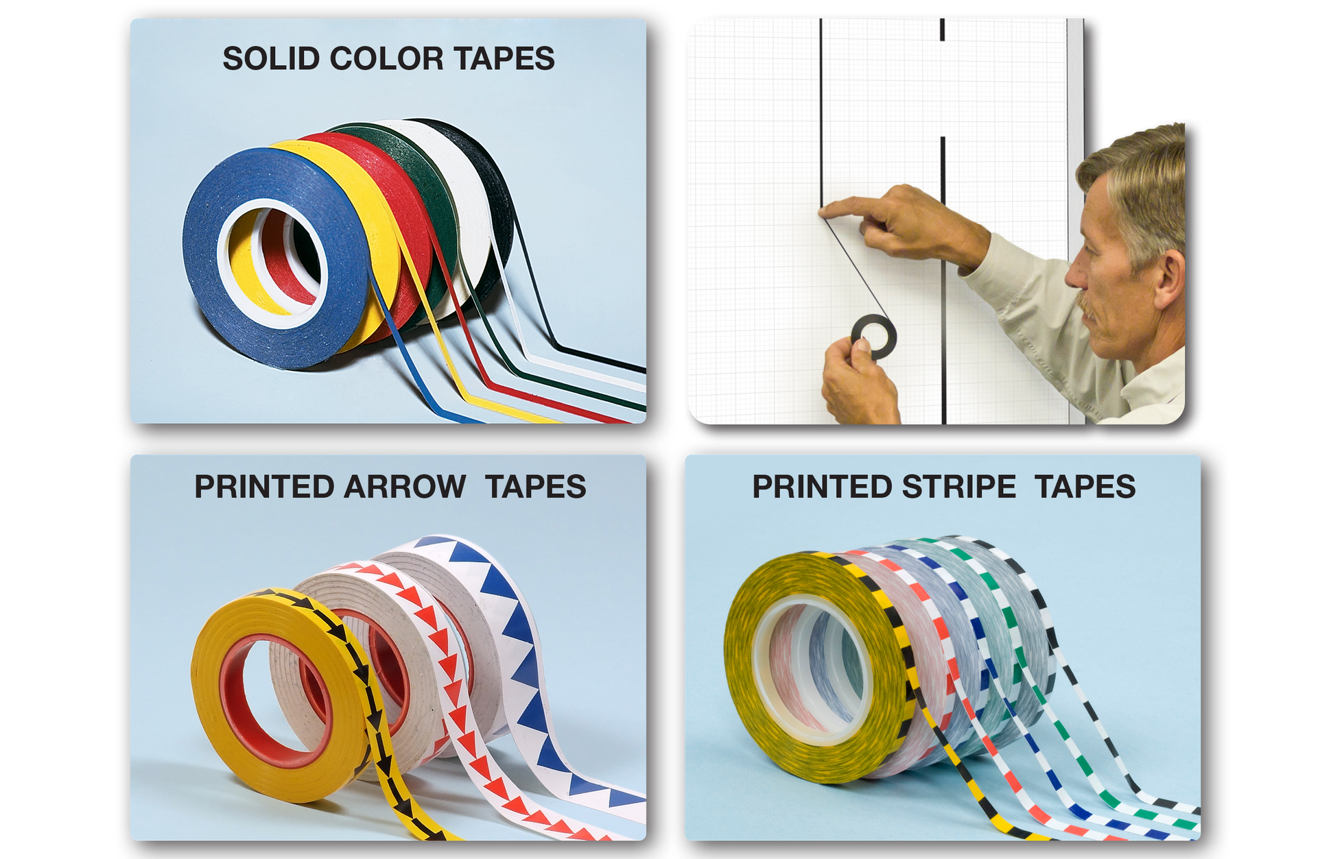 Colored Whiteboard Tape for Grids, Charts, & Offices