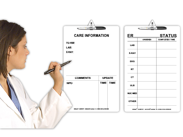 Emergency Room Write-on Magnetic White Boards | Magnatags